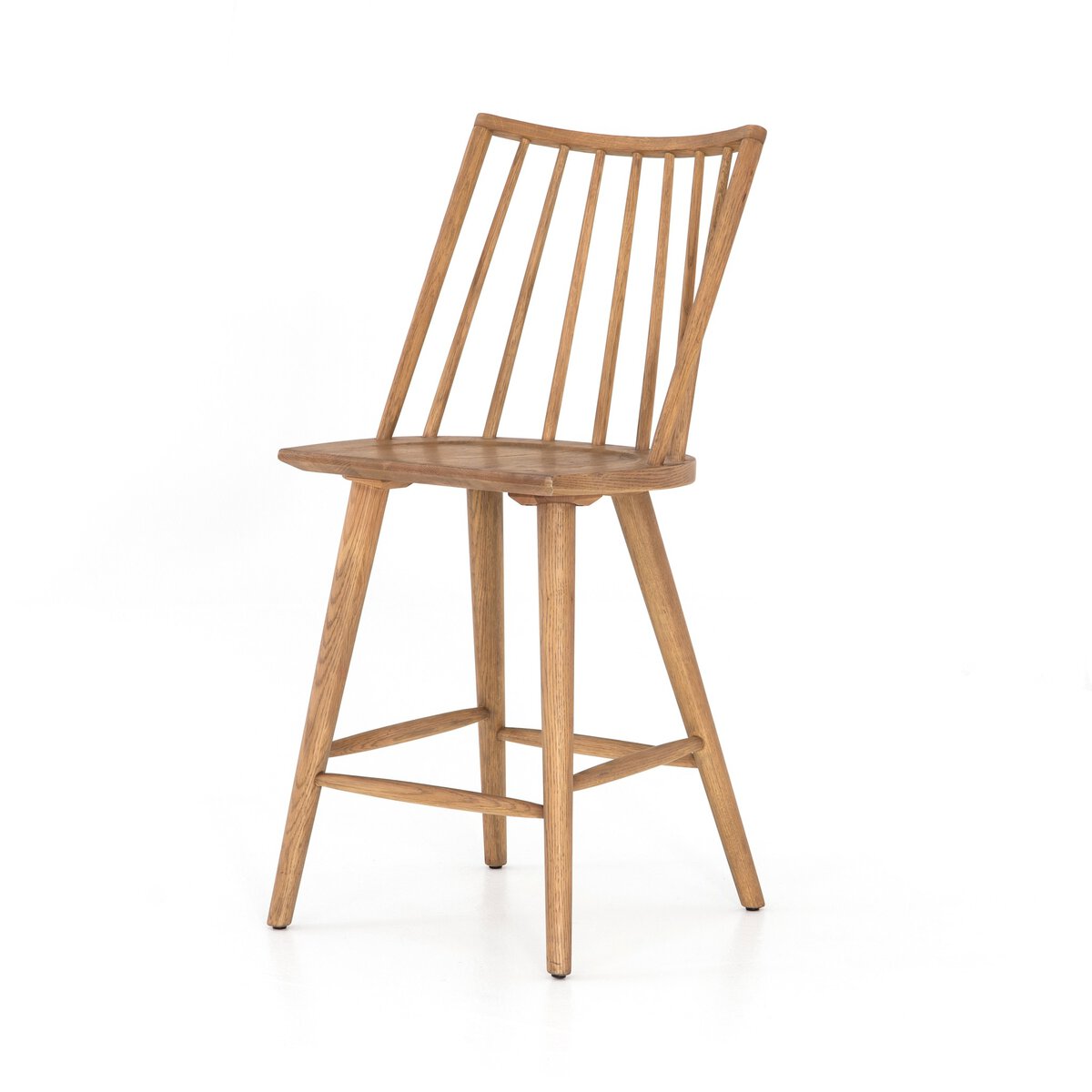 Lewis Windsor Modern Farmhouse Counter Stool - Natural Sandy Oak – Domaci