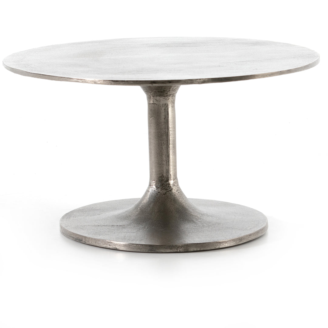 Simone Modern Tulip Coffee Table -Antique Nickel- Indoor or Outdoor ...