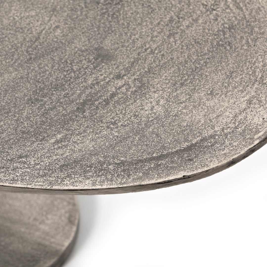Simone Modern Tulip Coffee Table -Antique Nickel- Indoor or Outdoor ...