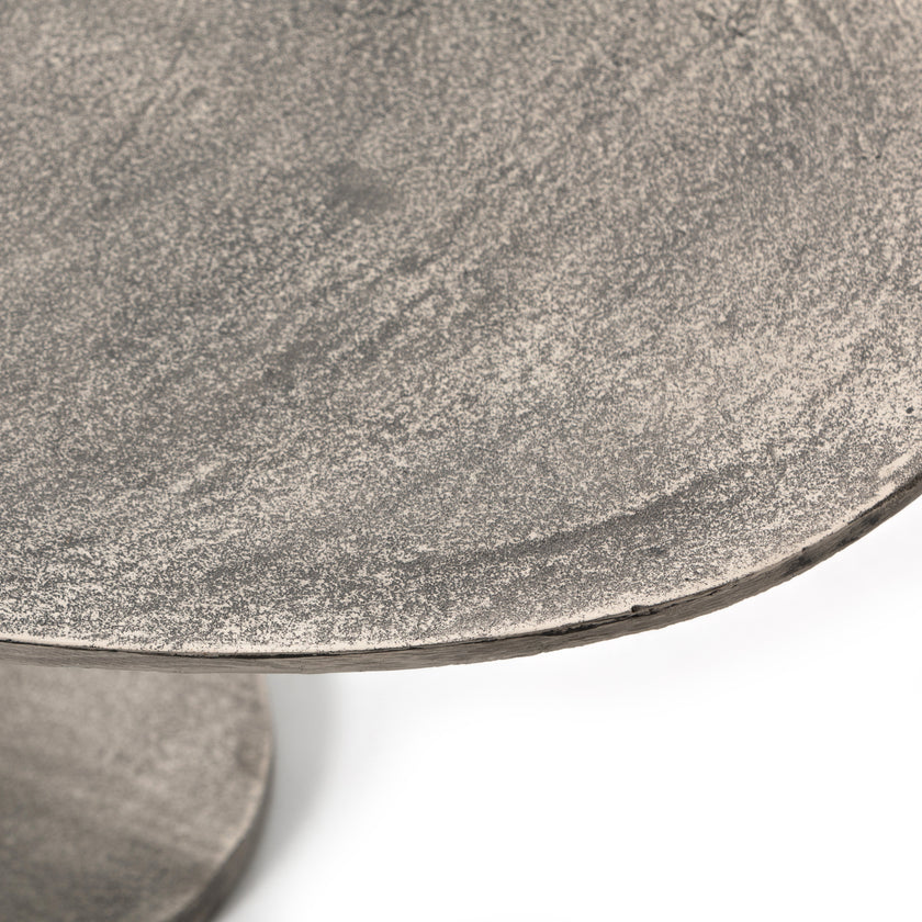 Simone Modern Tulip Coffee Table -Antique Nickel- Indoor or Outdoor ...