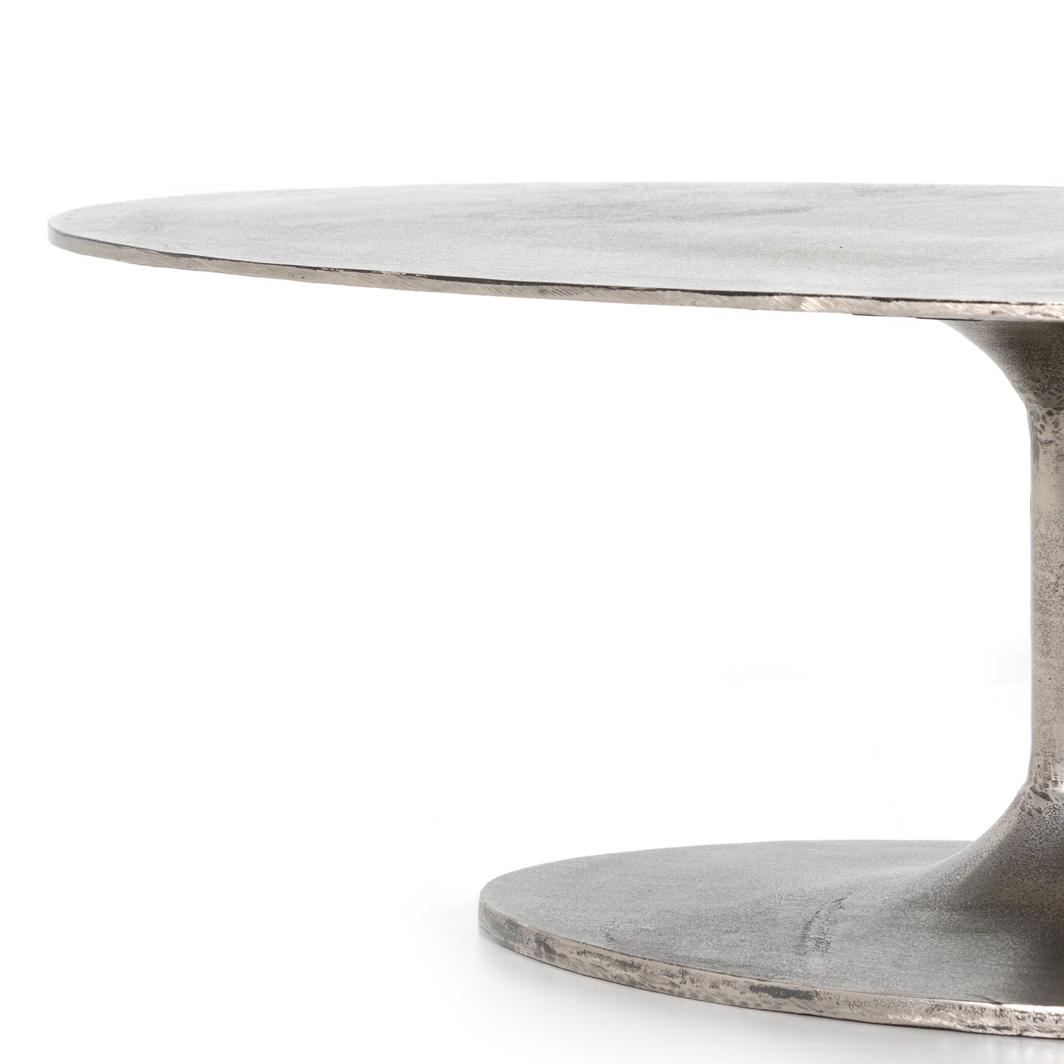 Simone Modern Tulip Coffee Table -Antique Nickel- Indoor or Outdoor ...