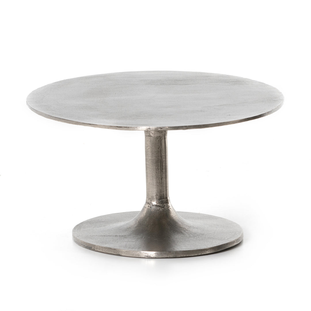 Simone Modern Tulip Coffee Table -Antique Nickel- Indoor or Outdoor ...