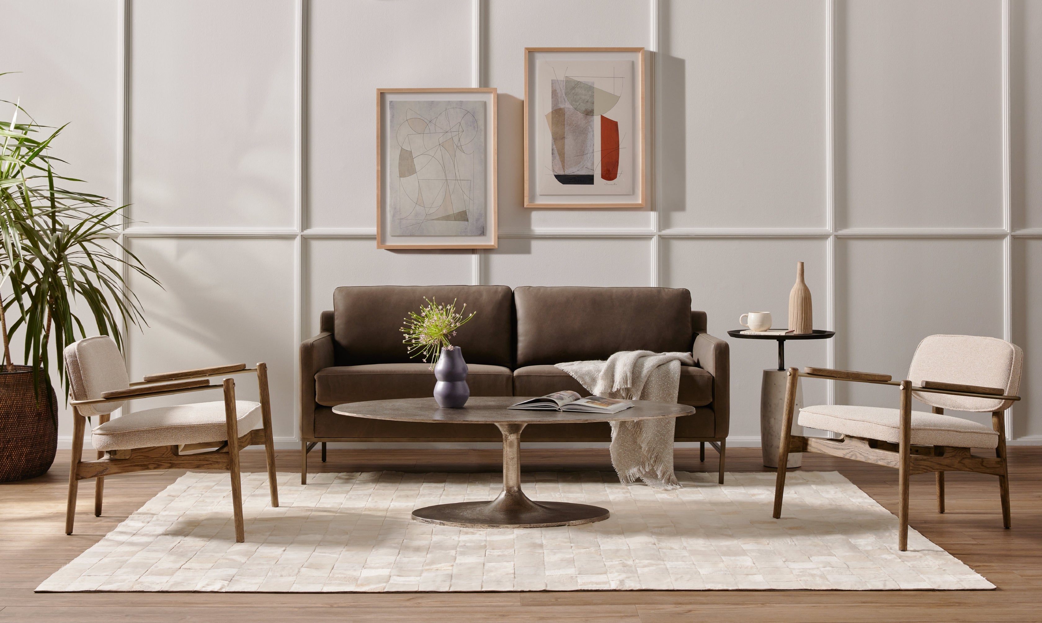 Simone Modern Tulip Coffee Table -Antique Nickel- Indoor or Outdoor ...