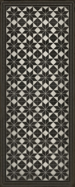 Pattern 20 "Stargazer" With Border Vinyl Floorcloth - Spicher & Co ...