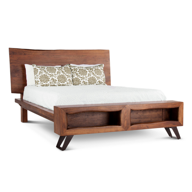 Lehigh Loft Rustic Modern Live-Edge Bed with Storage – Domaci